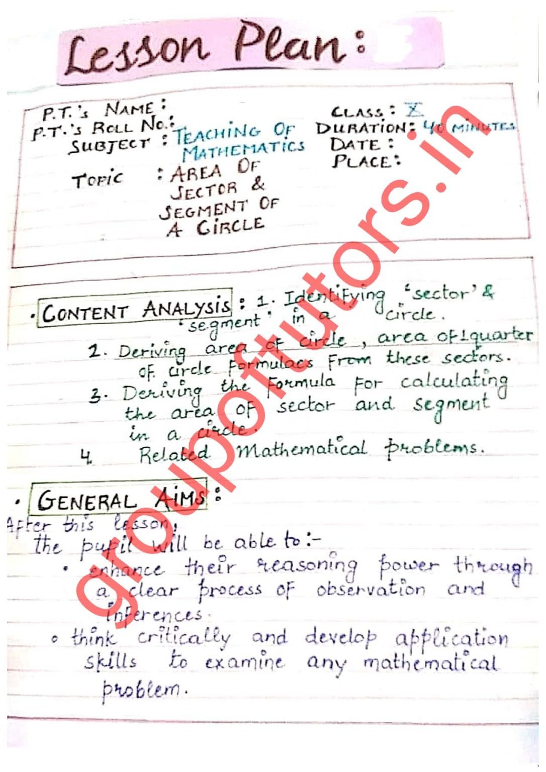Mathematics Lesson Plans For B Ed Download PDF Group Of Tutors mathematics-lesson-plans-for-b-ed-download-pdf-group-of-tutors