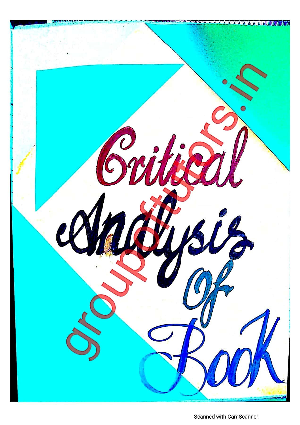 Book Review B.Ed Project Work PDF - Book Review File - Group Of Tutors