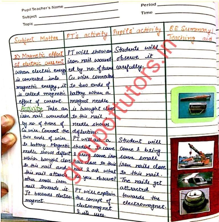 Physics Lesson Plan for B.Ed and Teachers - Group Of Tutors