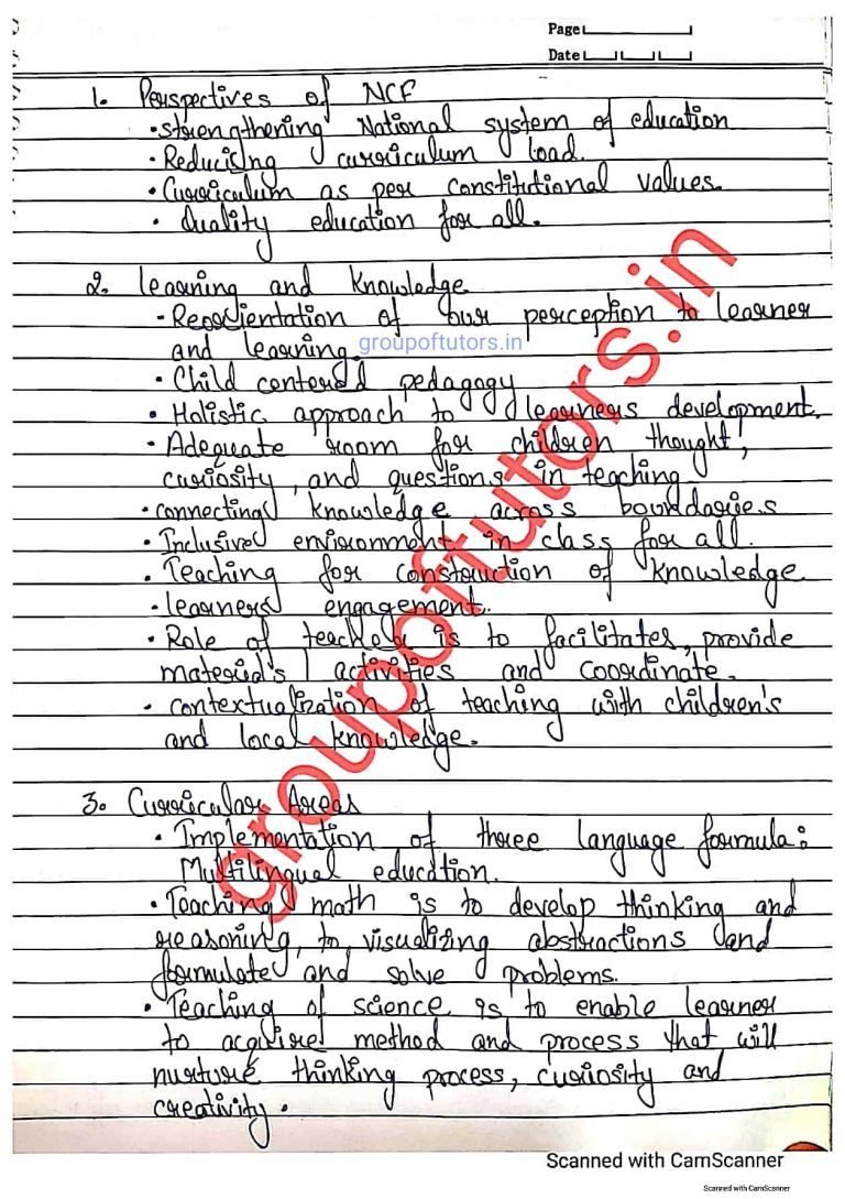 Assessment For Learning Notes for B.Ed - Group Of Tutors