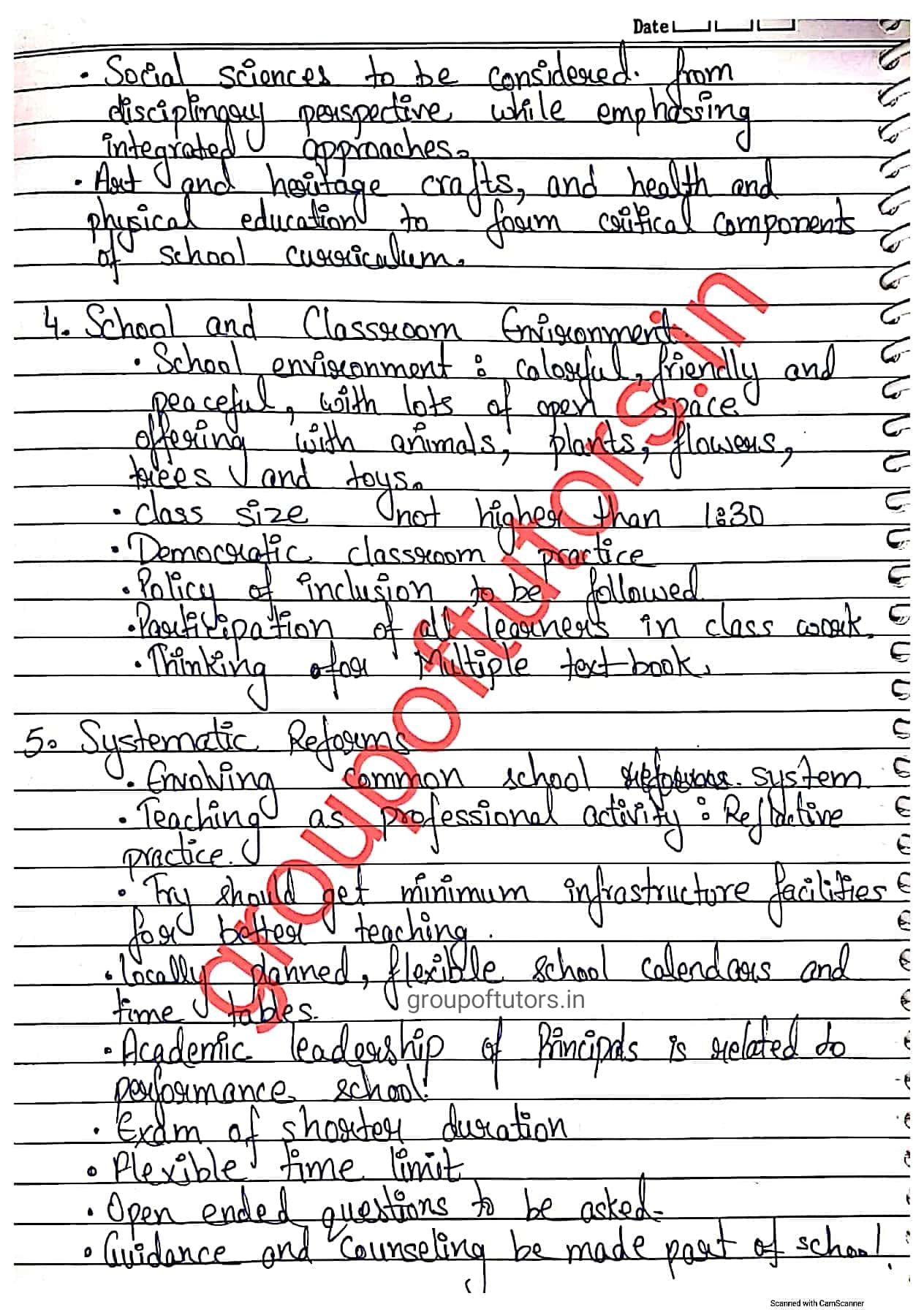 Assessment For Learning Notes for B.Ed - Group Of Tutors