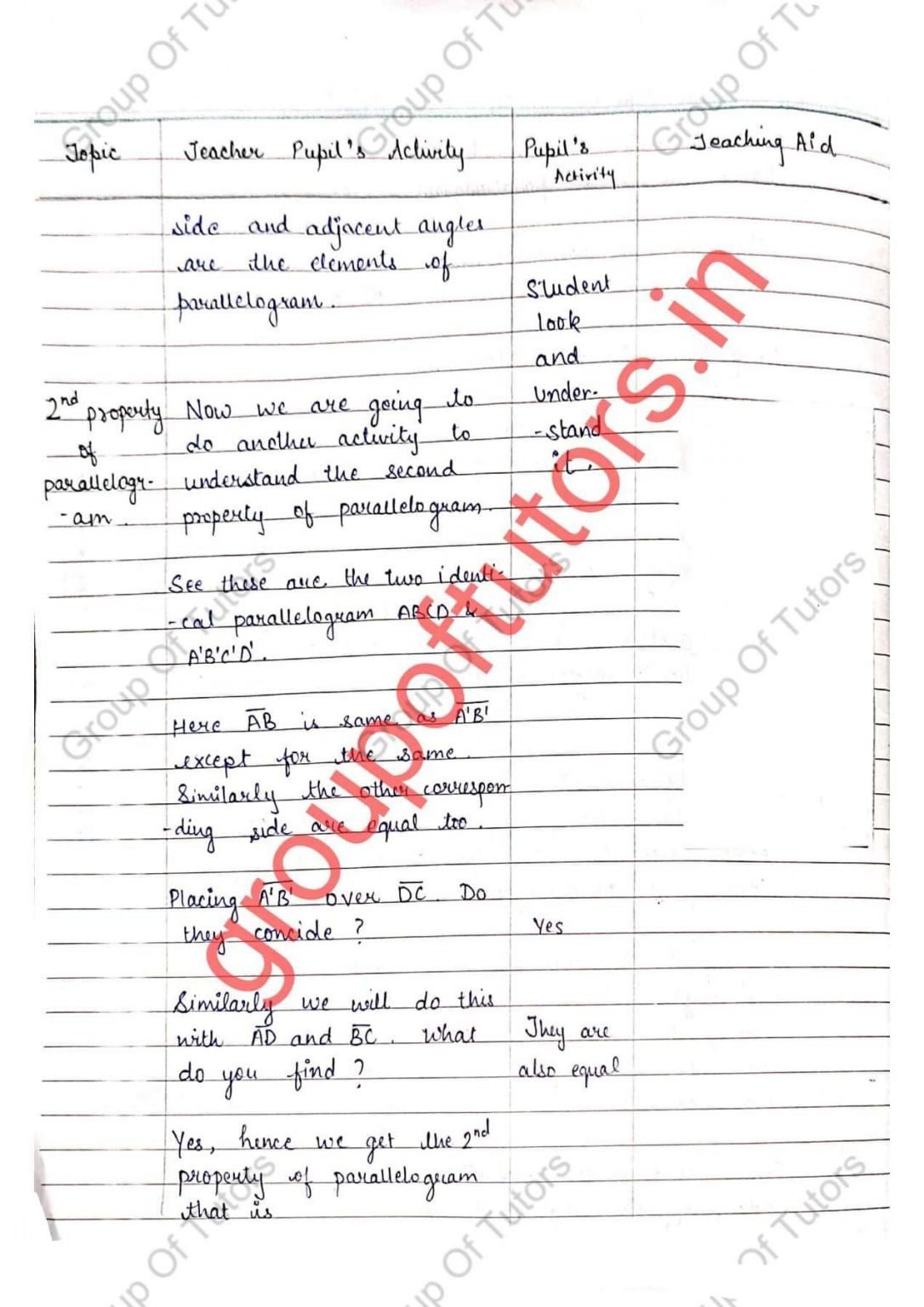 Mathematics Final Lesson Plan For B.Ed Presentation - Group Of Tutors