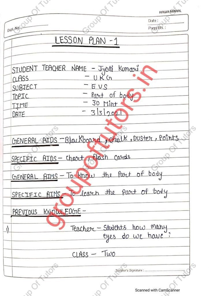 EVS Lesson Plans NPTT And NTT For UKG Group Of Tutors EVS Lesson Plans NPTT And NTT For UKG Group Of Tutors