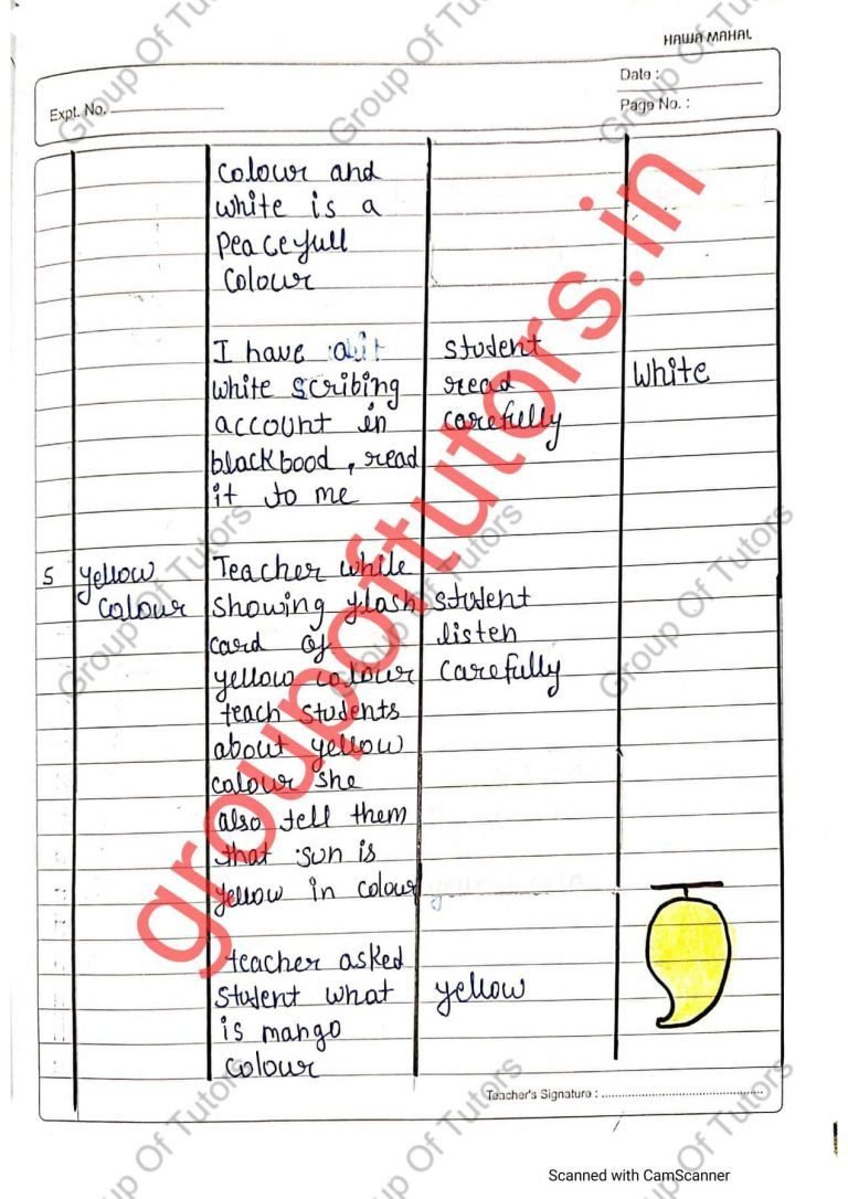 English Lesson Plans NTT for LKG, UKG and Nursery - Group Of Tutors