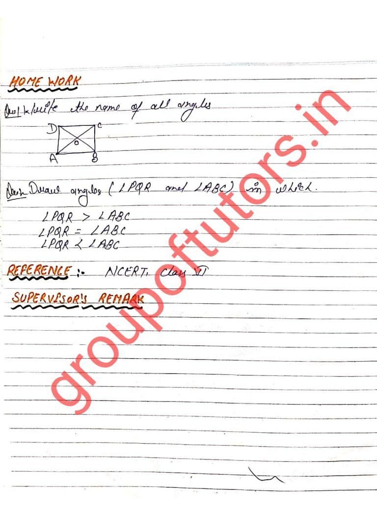 Angles Lesson Plan Class 7 Mathematics - Group Of Tutors