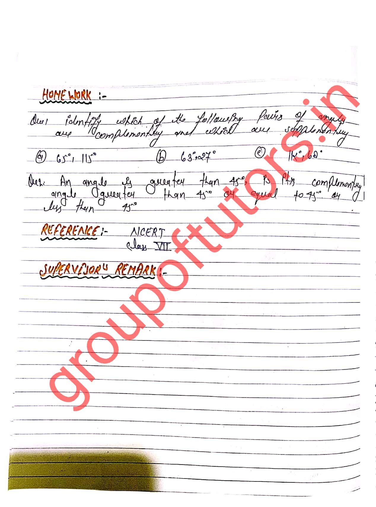 Lines And Angles Lesson Plan Class 7 - Group Of Tutors